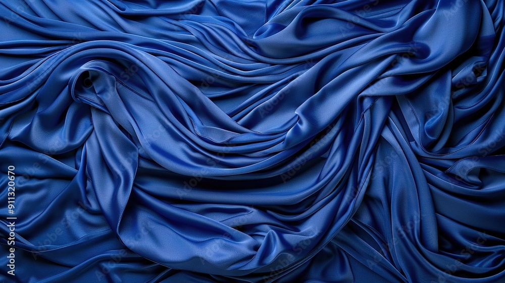 a blue cloth, displaying both a long horizontal line at its bottom and ...
