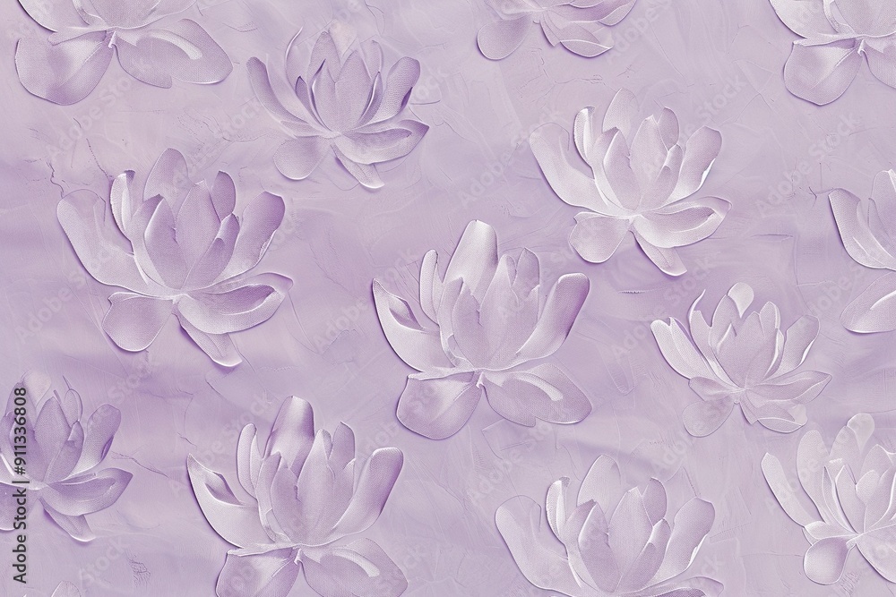 Light lavender backdrop with a faint pattern of lotus flower ...