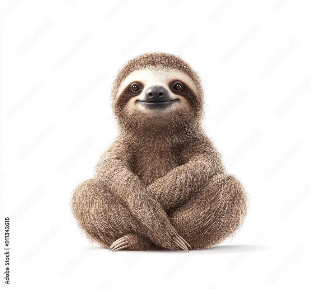 Isolated sloth on white background as transparent PNG, an Stock animal ...