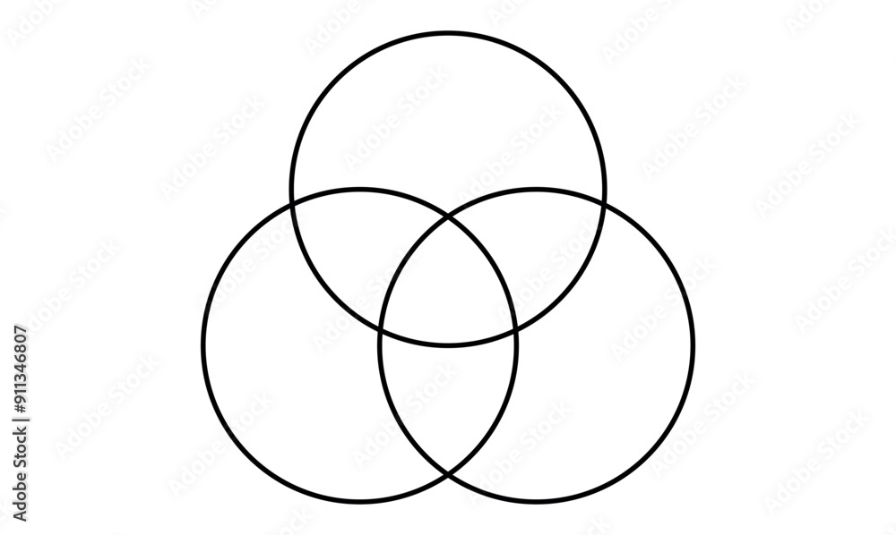Intersection of three sets formula. Venn diagram chart template 3 ...