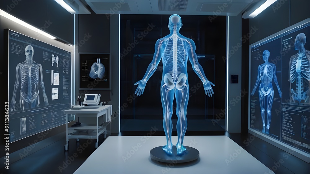 x ray image of human body Stock Illustration | Adobe Stock