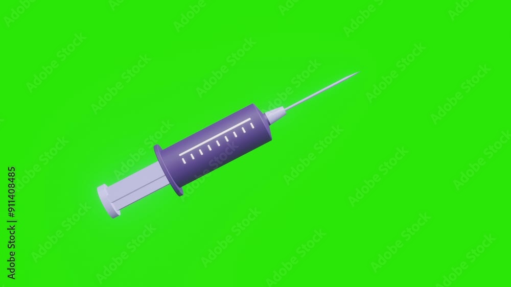 Spinning cross symbol and syringe, minimal health and medical related ...