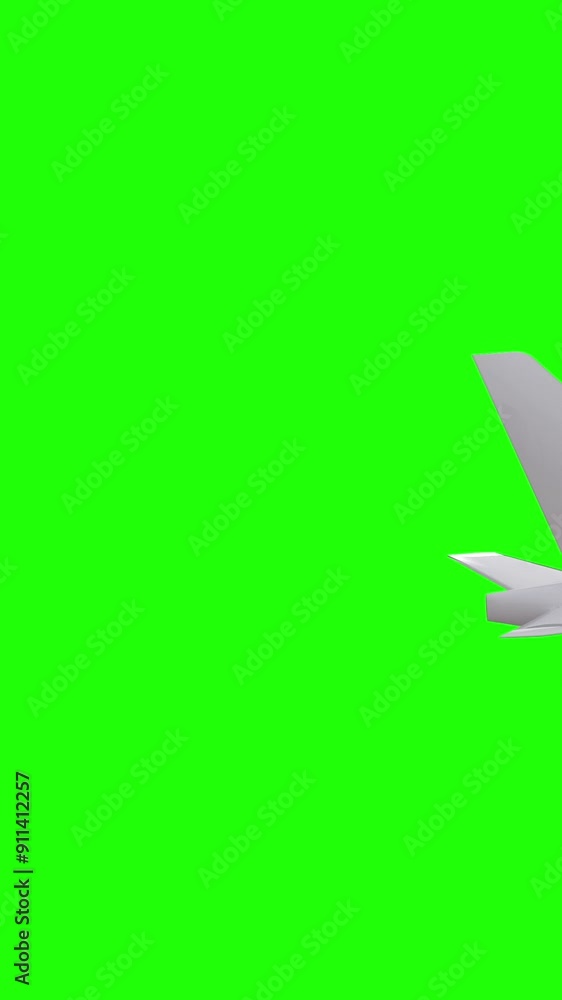 Green screen plane flying and deflecting.Passenger plane view from the ...