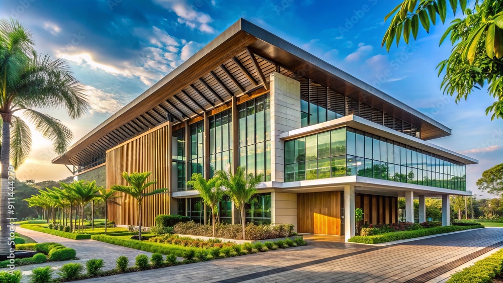 Morning exterior of the West Kalimantan Natural Resources Conservation ...