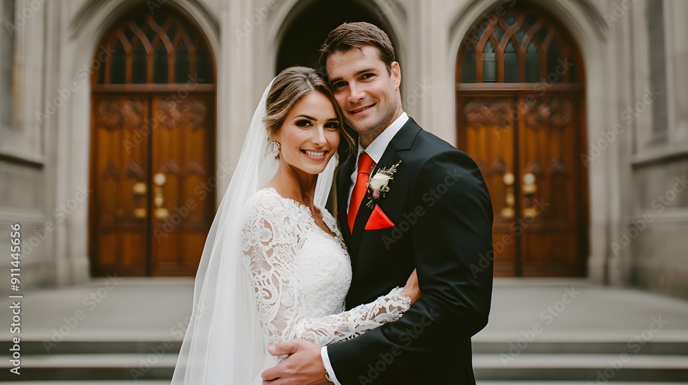Traditional Spanish Wedding Attire A bride and groom are depicted in ...