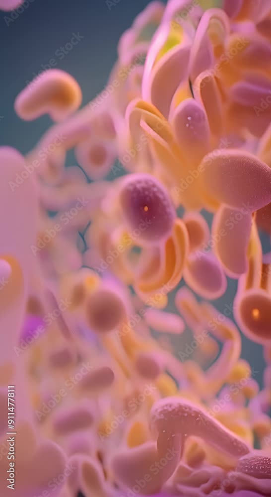 Micro bacterial Bacteria Colony Microbiome and Bacteria inside ...