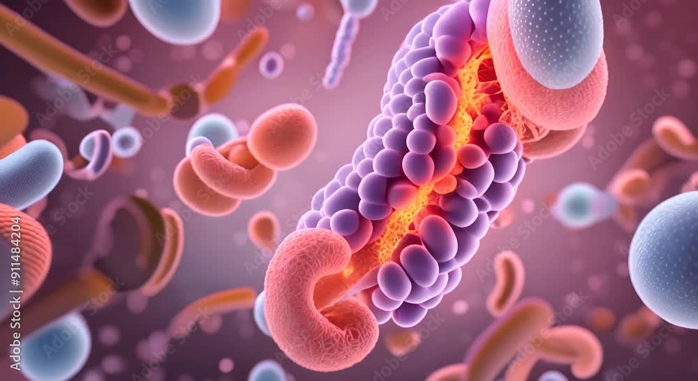 Micro bacterial Bacteria Colony Microbiome and Bacteria inside ...