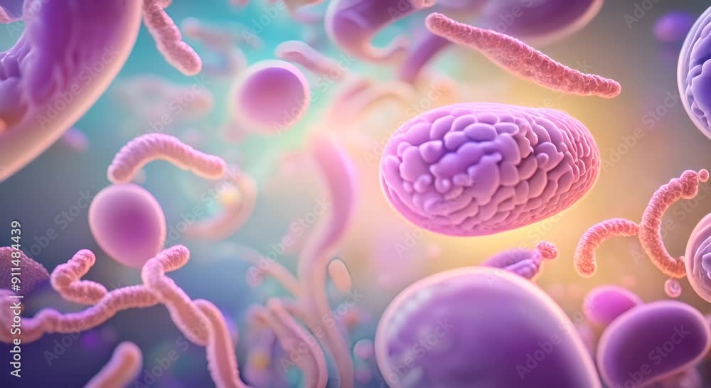 Micro bacterial Bacteria Colony Microbiome and Bacteria inside ...