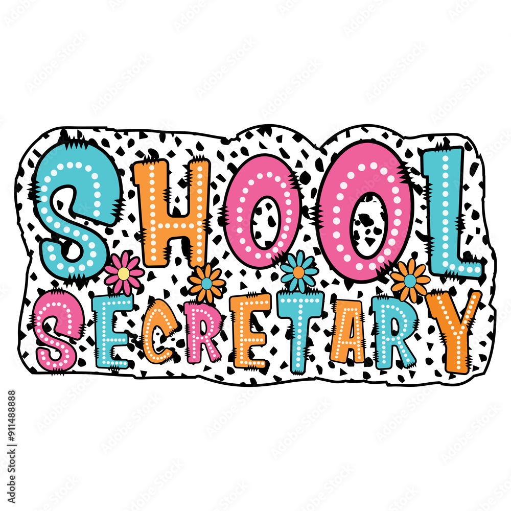 School secretary svg png, Dalmatian dots, doodle School secretary Png ...