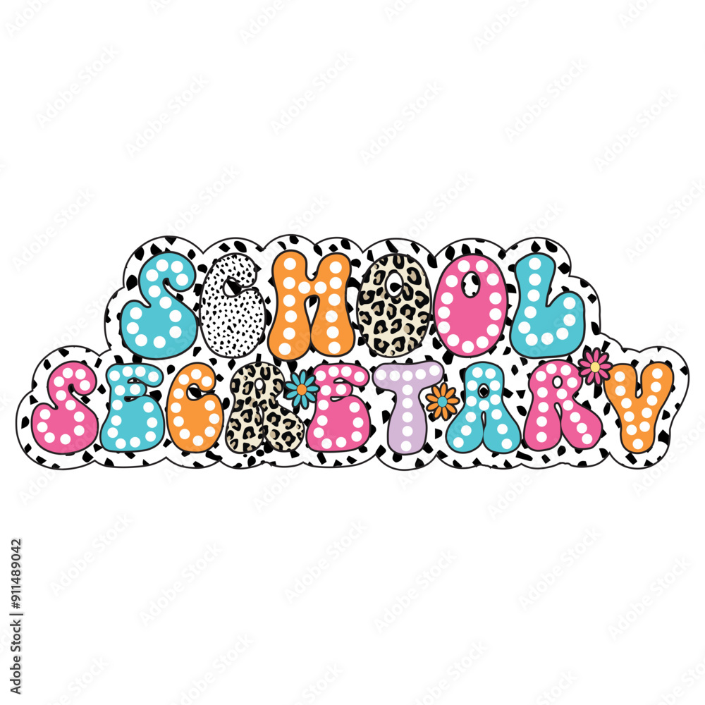 School secretary svg png, Dalmatian dots, doodle School secretary Png ...