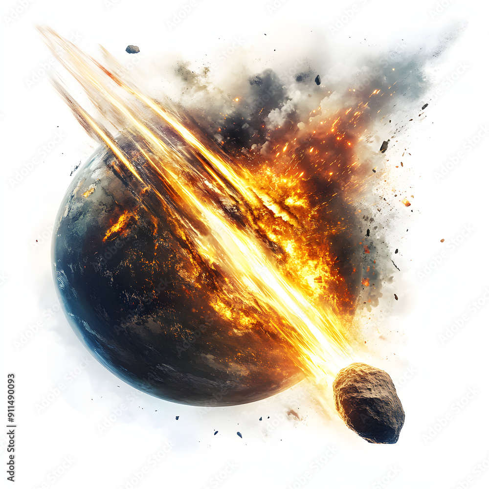 asteroid meteor comet striking earth causing an apocalyptic catastrophe of unimaginable scale ...