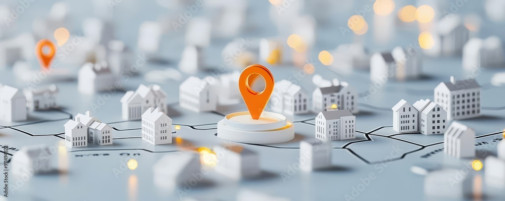 Property insurance coverage map with highlighted areas, property ...