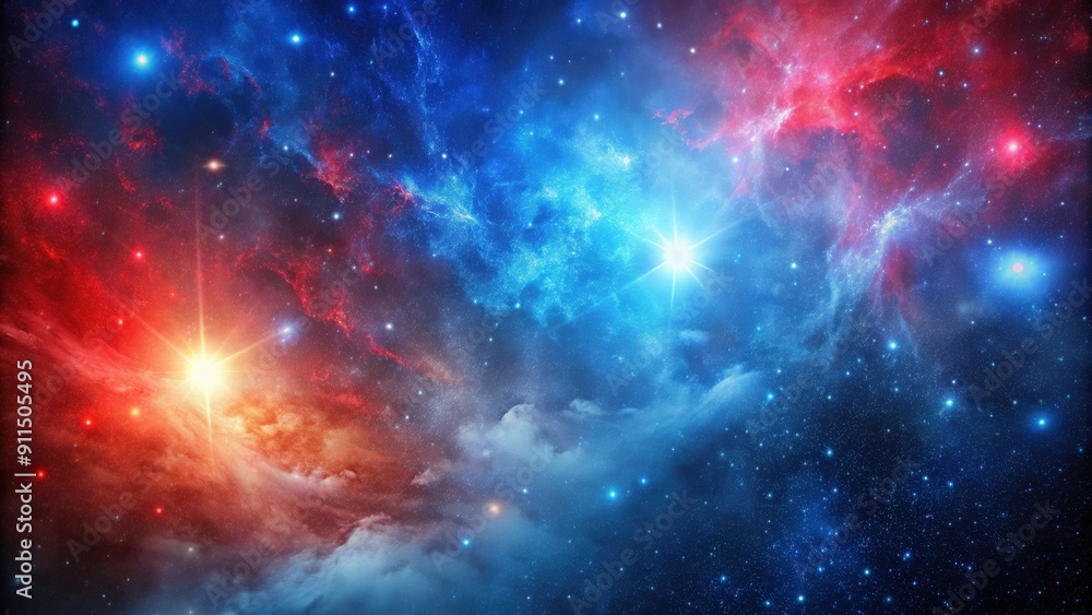 Blue and red galaxy color background perfect for futuristic designs and ...