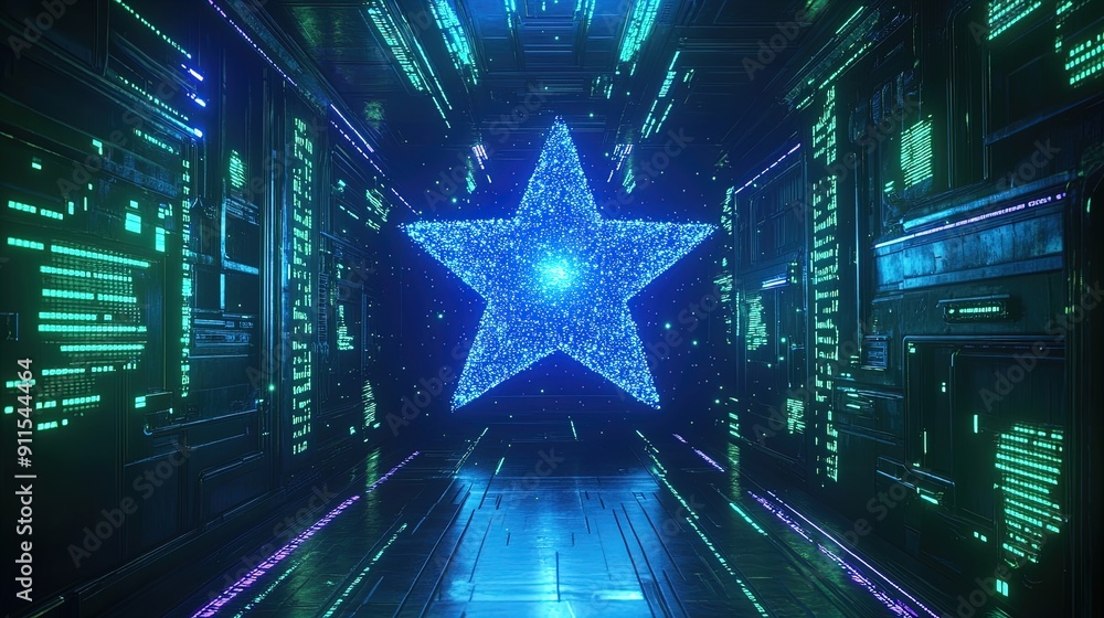 Stunning Luminous Blue Star Poster: Illuminate Your Space with ...