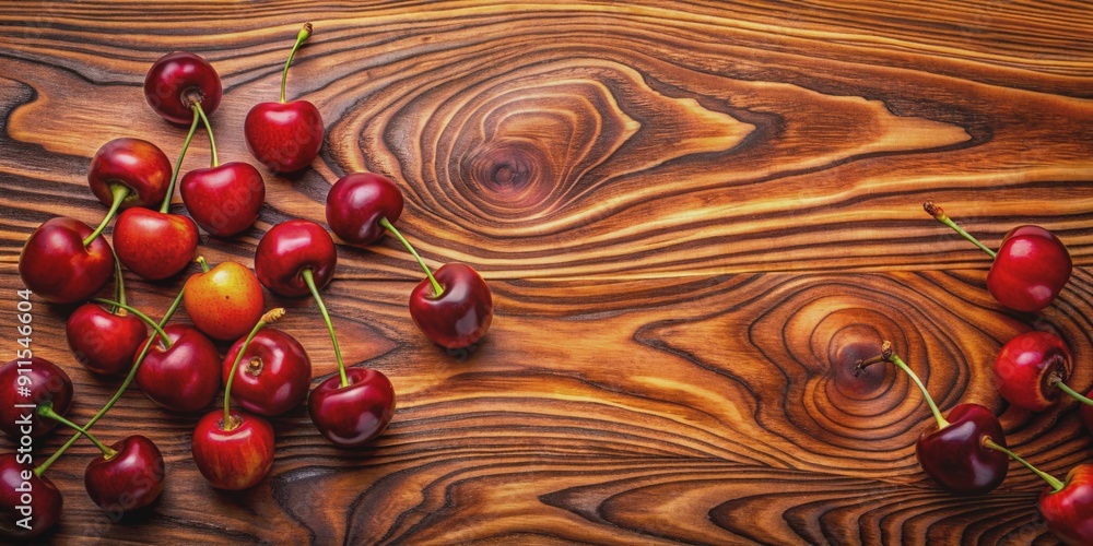 Richly grained high-resolution natural cherry wood texture background ...