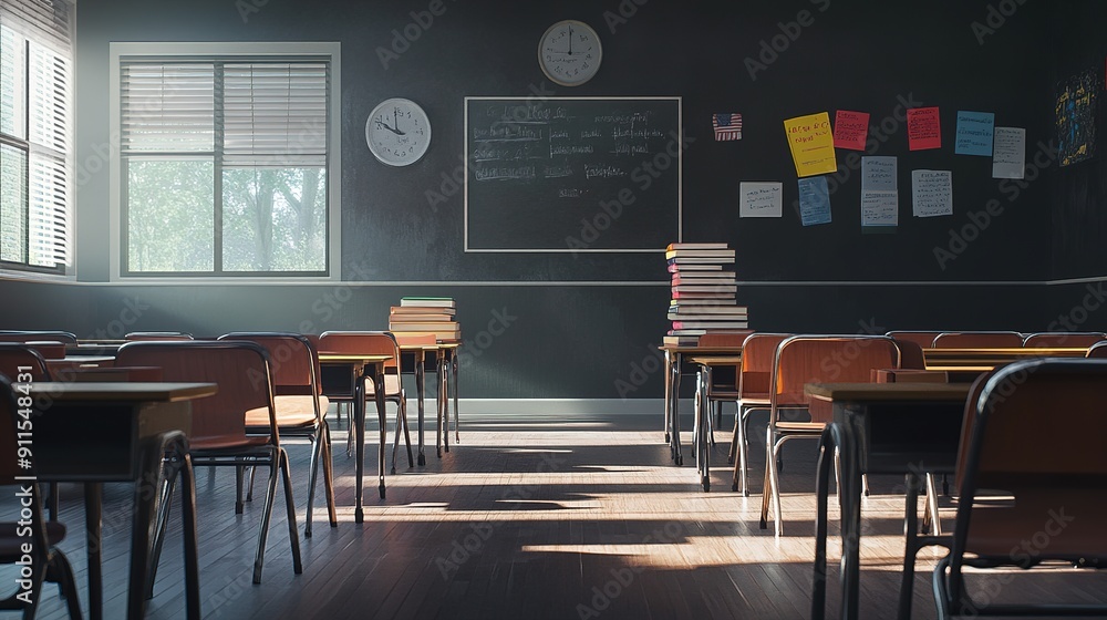 Hyper-realistic 3D rendering of a back-to-school concept highlighting a ...