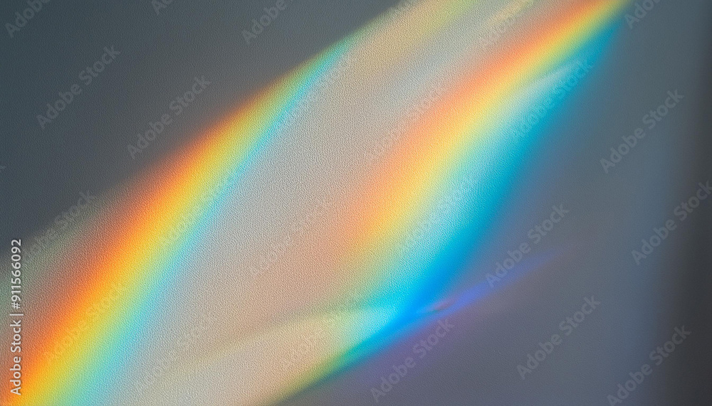 Abstract Prism Light Refraction. Rainbow Spectrum of Colorful Beams on ...