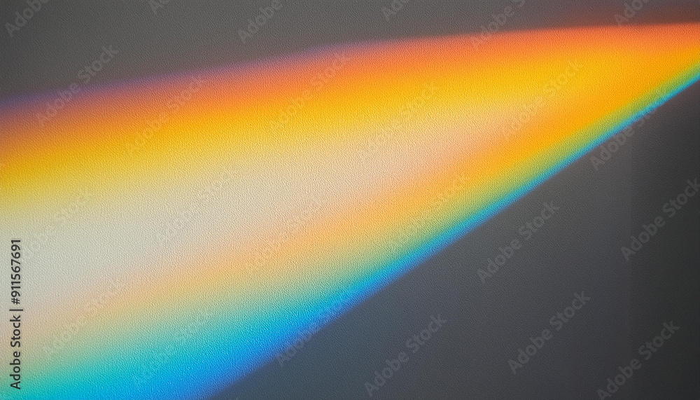 Abstract Prism Light Refraction. Rainbow Spectrum of Colorful Beams on ...