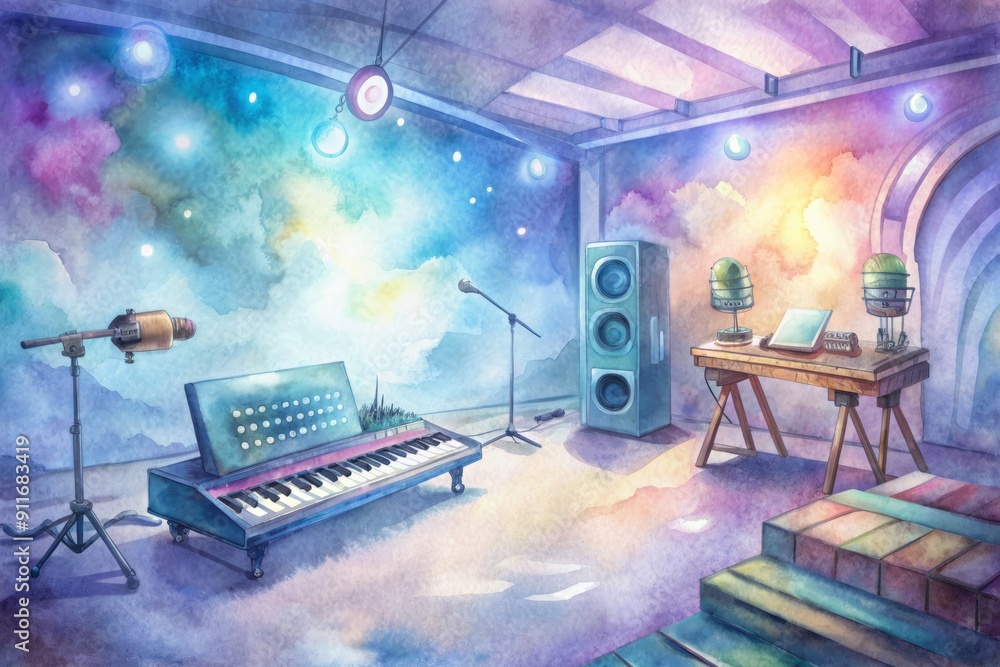 design platform studio background illustration creative digital ...