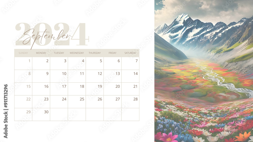September 2024 Calendar. Resolution, strategy, solution, goal, business ...