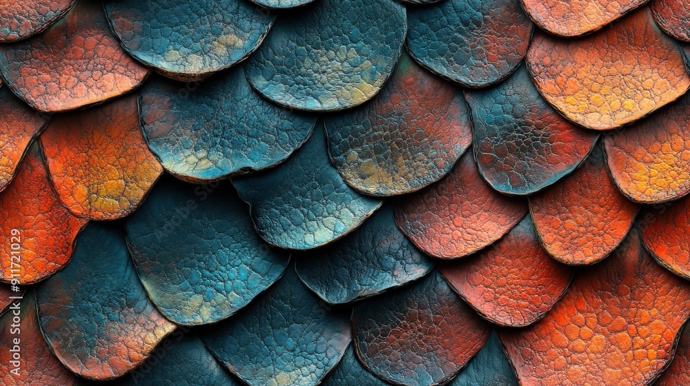 Colorful and detailed 4K texture of deep sea creature skin, captured in ...