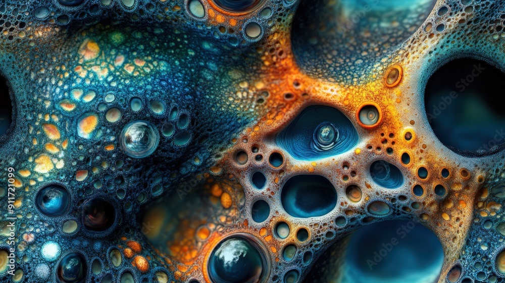 High-resolution close-up of deep sea creature skin with intricate ...