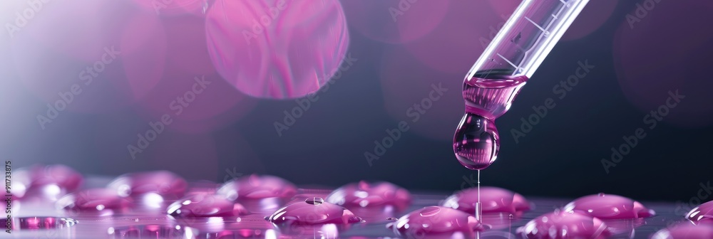 Transferring buffer solution sample into a test tube as part of the DNA ...