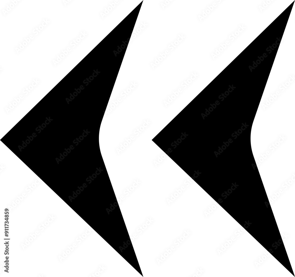 Quote commas icon in flat. Quotation sign isolated on transparent ...