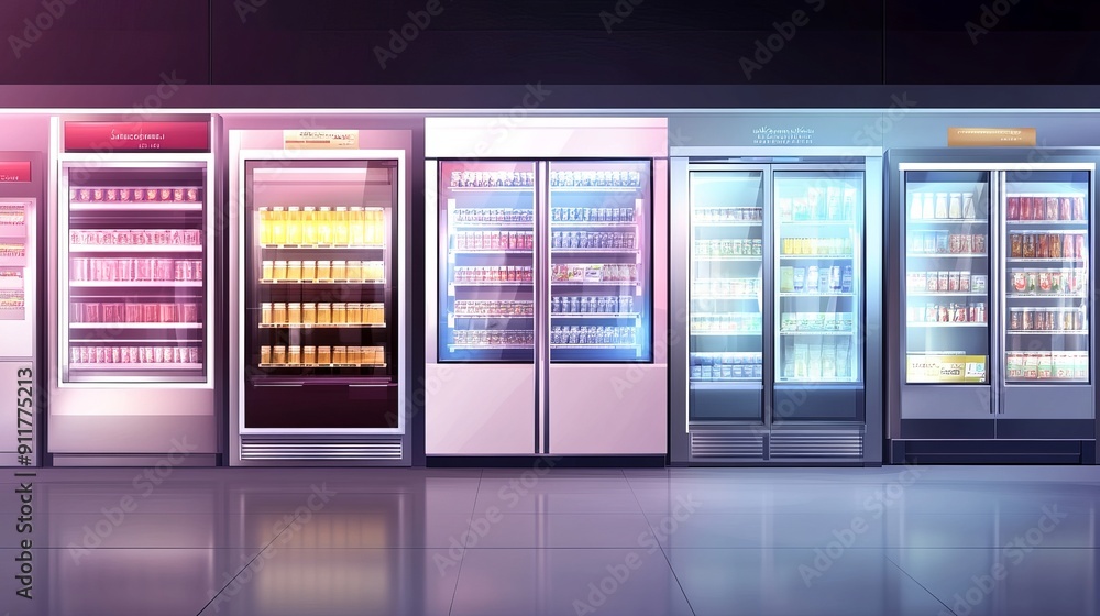 Realistic vector illustration of vertical and horizontal commercial ...