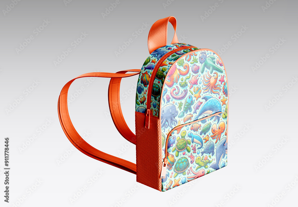 Child Backpack Mockup Stock Template | Adobe Stock
