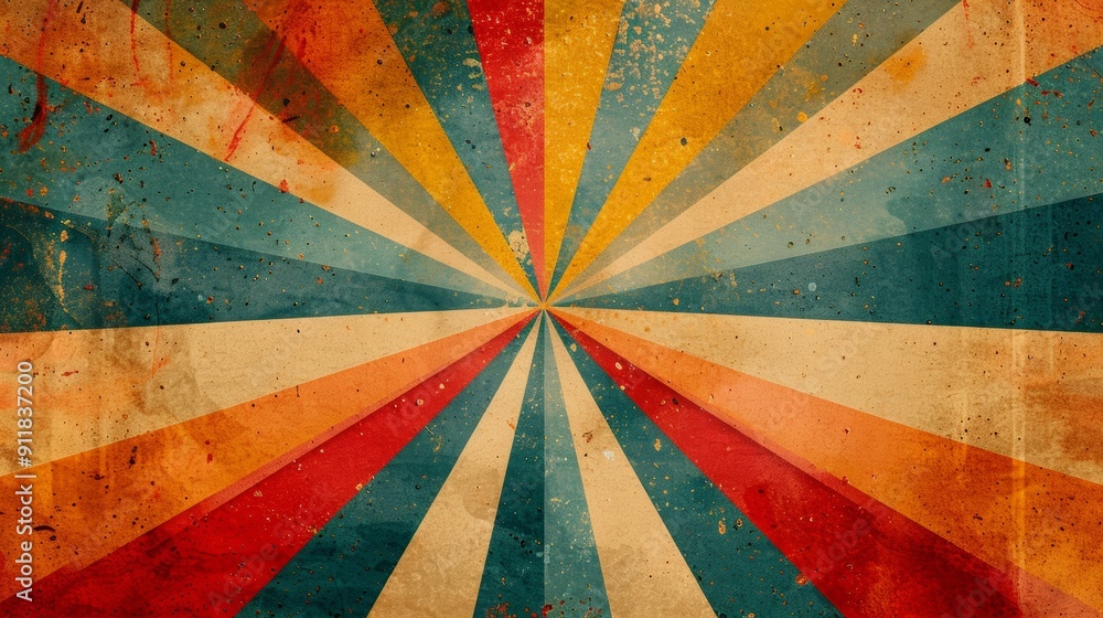 retro sunburst design, the retro sunburst background combines vibrant ...
