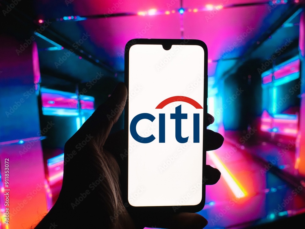Photographic illustration of the Citi Bank logo is displayed on the ...