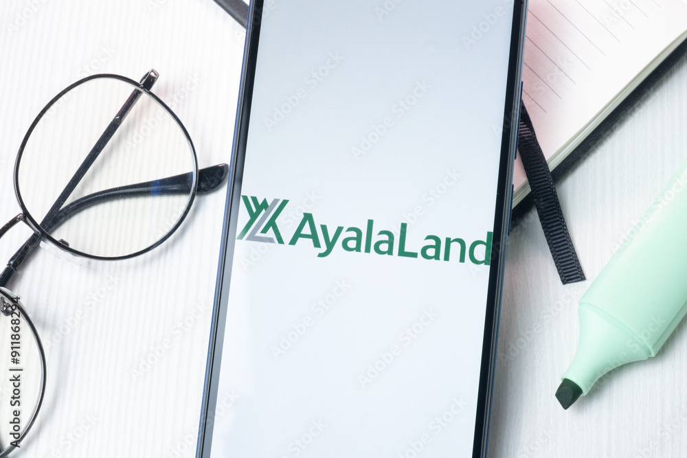 New York, USA - 1 August 2024: Ayala Land Logo on Phone Screen, Company ...