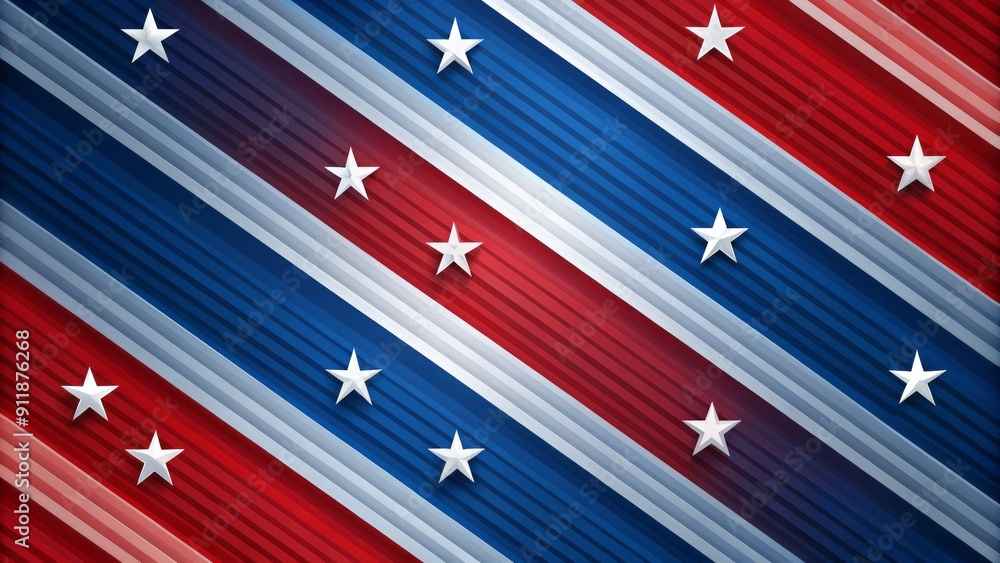 Red, white and blue background with diagonal stripes of red and white ...