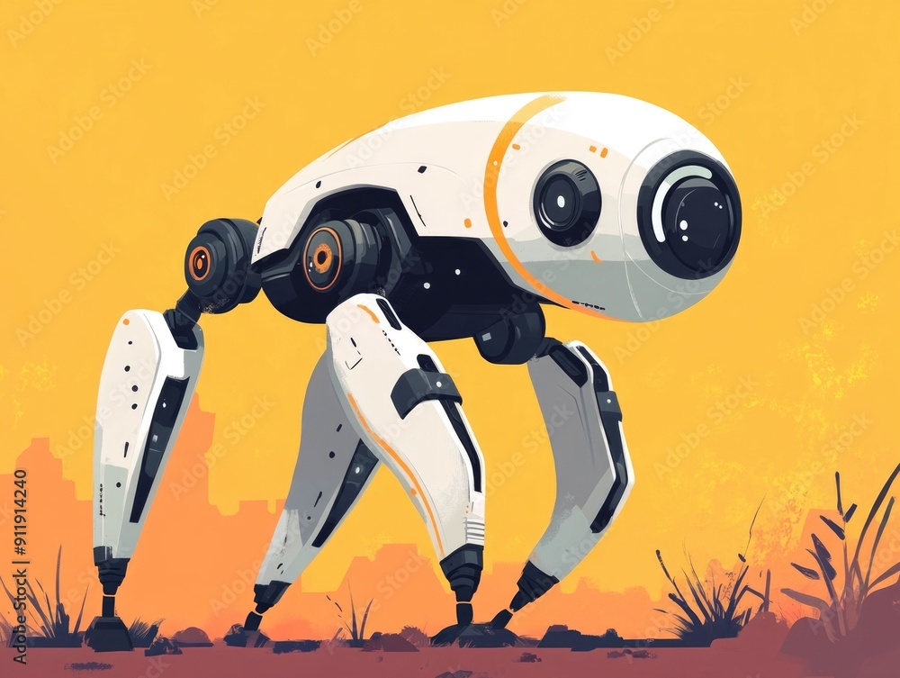 Innovative and Intelligent AI Powered Companion Robot Depicted in a ...