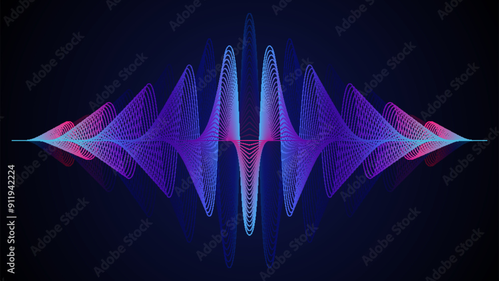 Sound waves on black abstract background. The black backdrop with wave ...