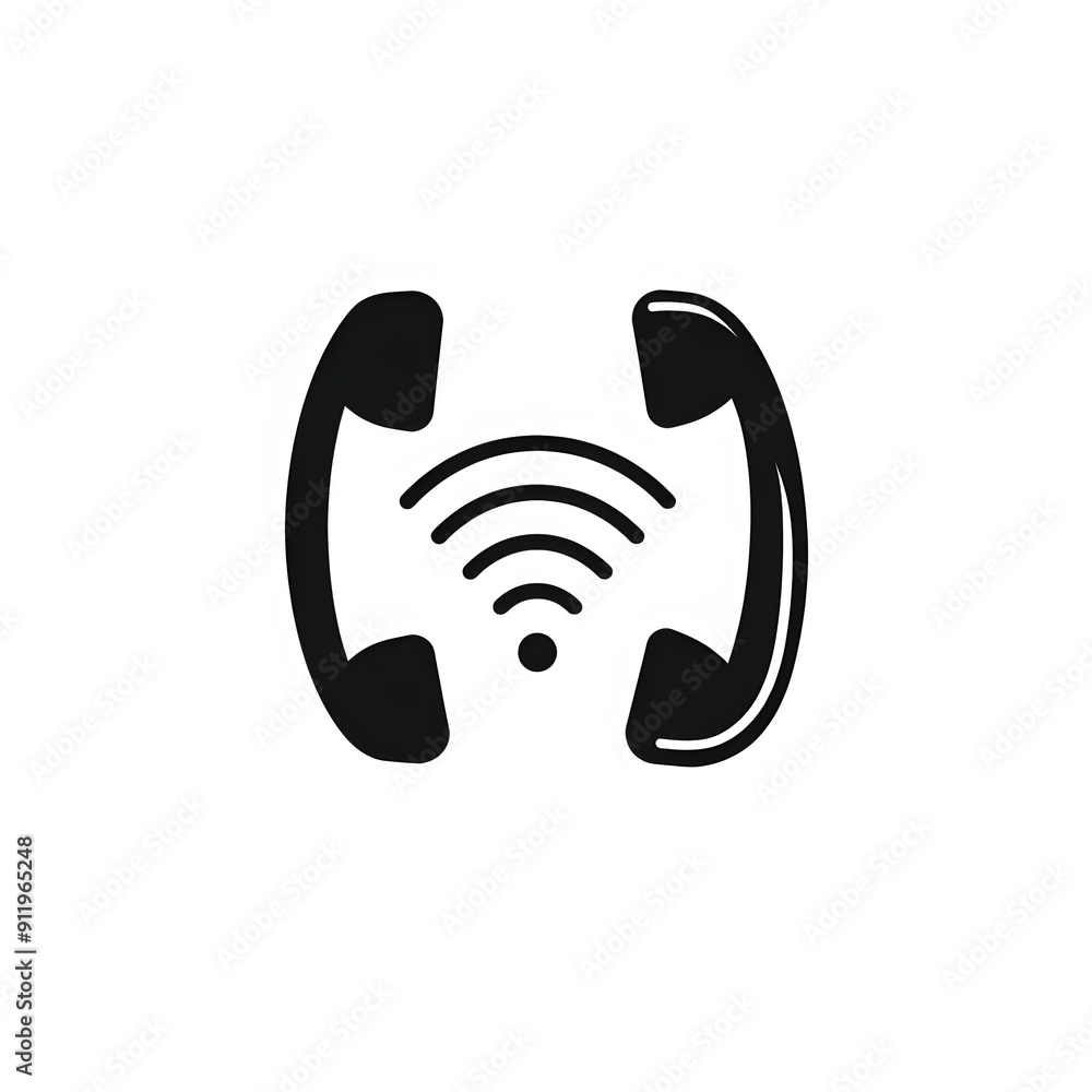 minimalist phone icon, white background, simple design, flat vector ...