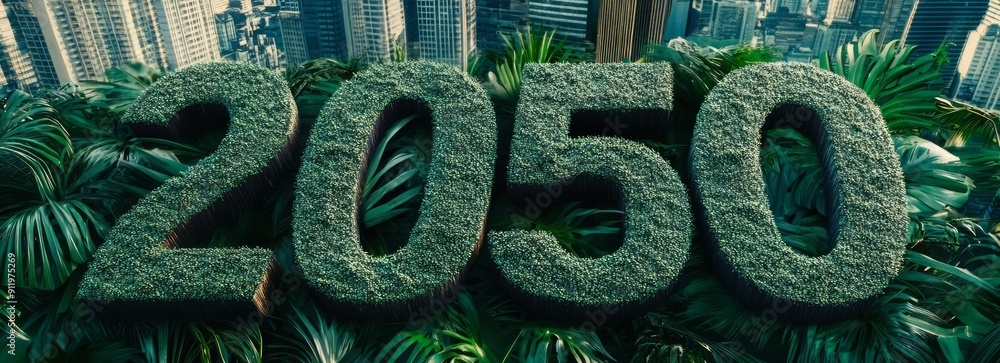 Net Zero by 2050. Zero Carbon Emissions Target, Carbon Neutral, Zero ...