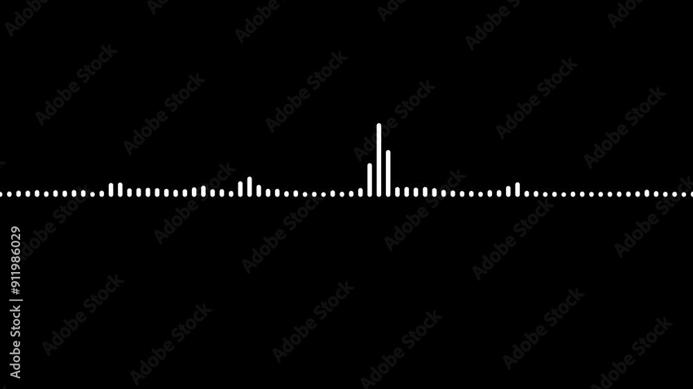 Audio visualizer Animation, music equalizer on black background ...