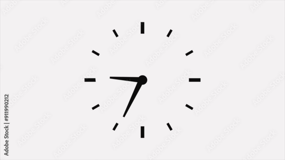 abstract beautiful wall clock animation background, digital analog ...
