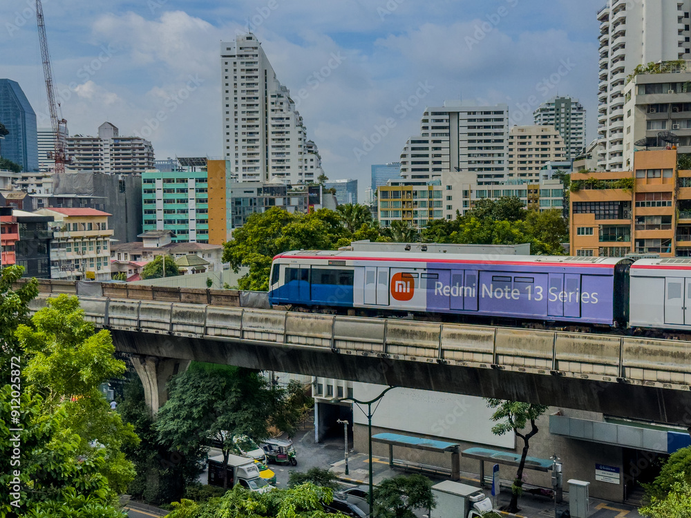 Wednesday 7 August 2024 BKK BTS Bangkok Mass Transit System Sky train ...
