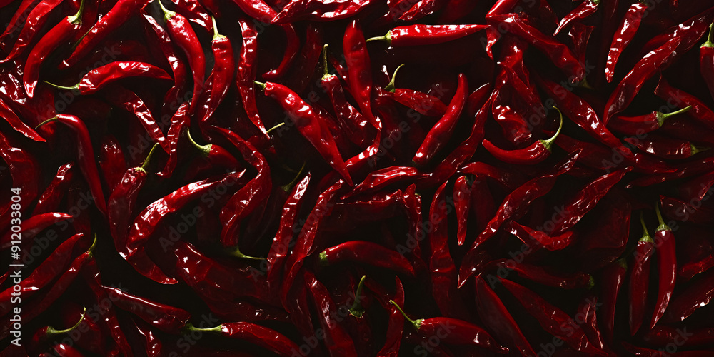 Red dried chilli pepper texture seamless pattern photography, The ...
