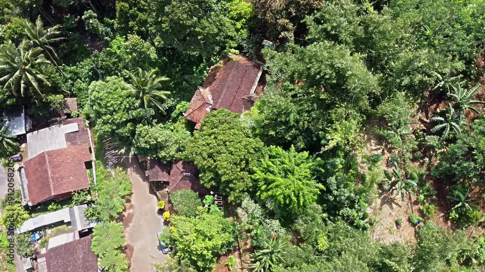Tomb of Joyokusumo, Mount Pati, Semarang, Indonesia. Aerial view of a ...