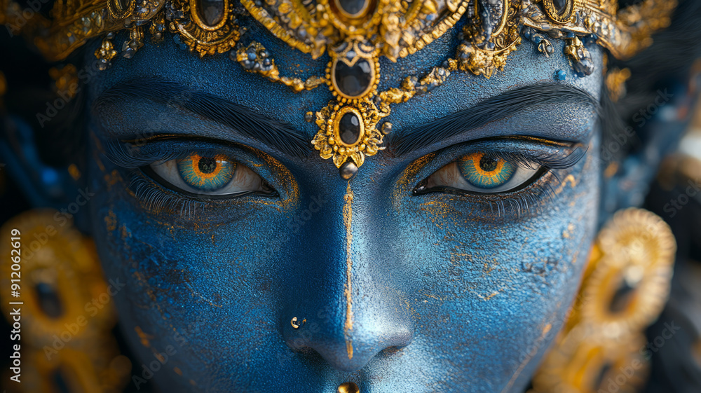blue-skinned alien goddesses with gold makeup, surrounded by divinatory ...