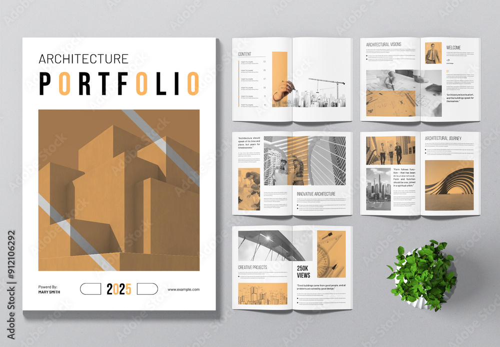 Architecture Portfolio Template Stock Template | Adobe Stock