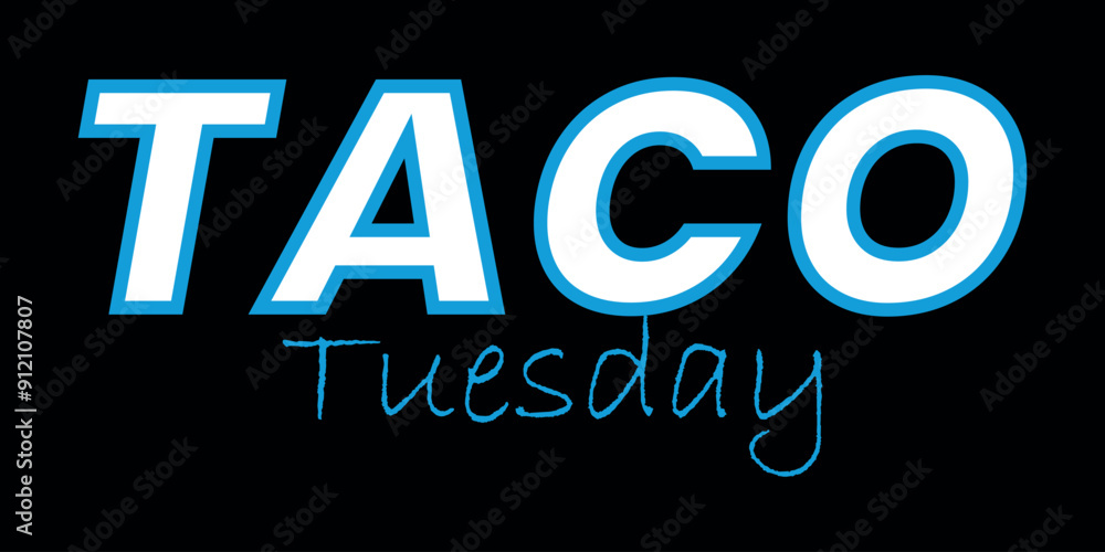 taco tuesday, mexican food 3d text effect on black background jpg image ...