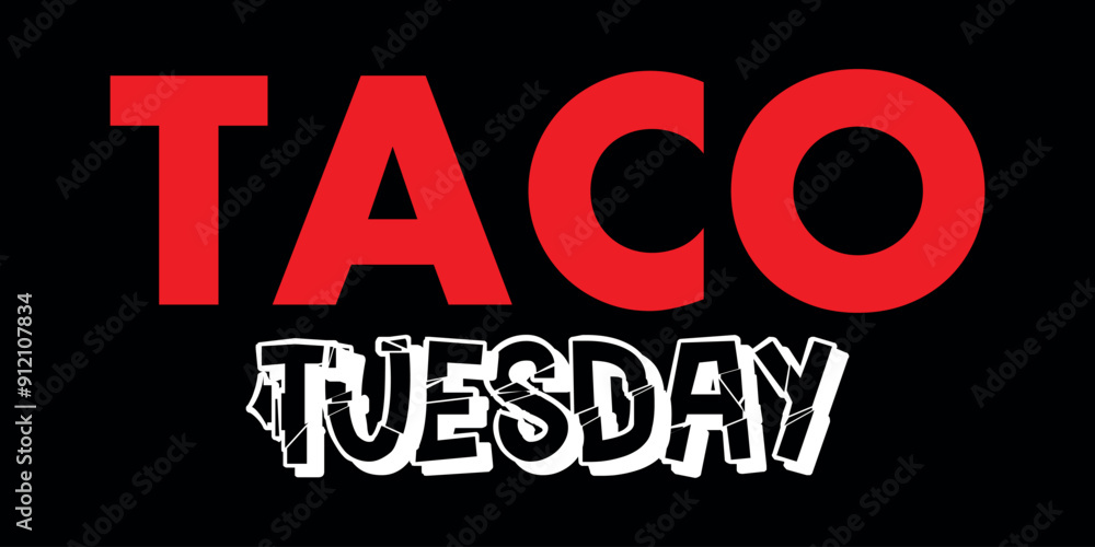 taco tuesday, mexican food 3d text effect on black background jpg image ...