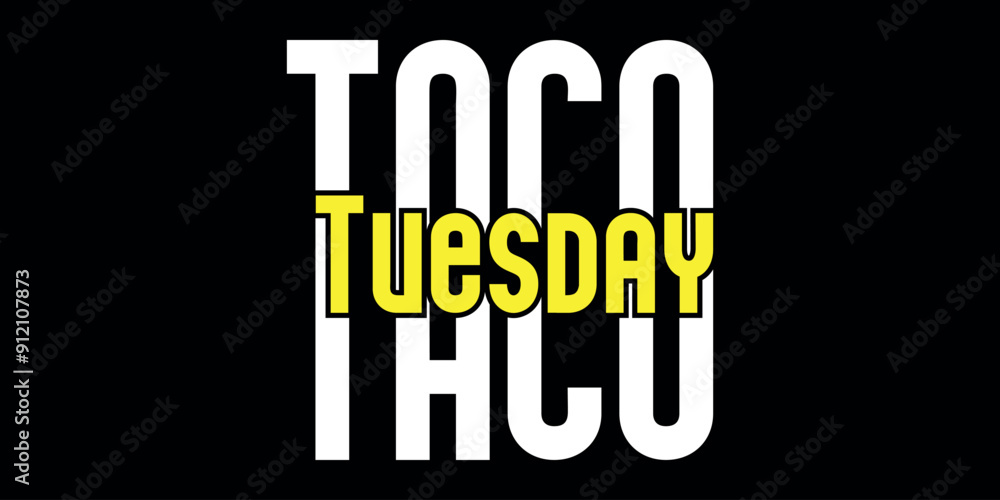 taco tuesday, mexican food 3d text effect on black background jpg image ...