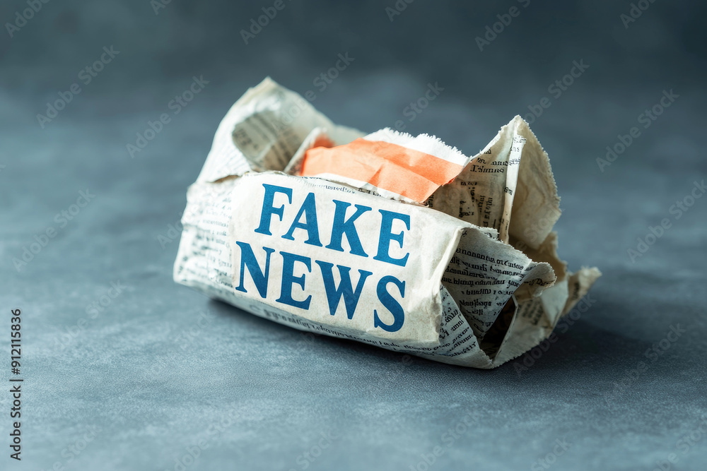 Explore a creative visual representation of media deception featuring a ...