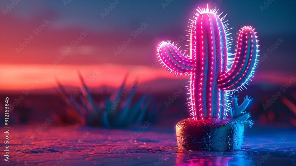 Get a free download of a vibrant, illuminated cactus in high definition ...